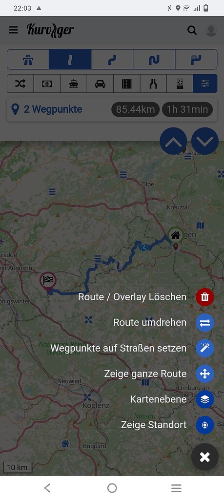 Tourer + / wo finde ich Navigations-Button / Offlinekarten - App ...