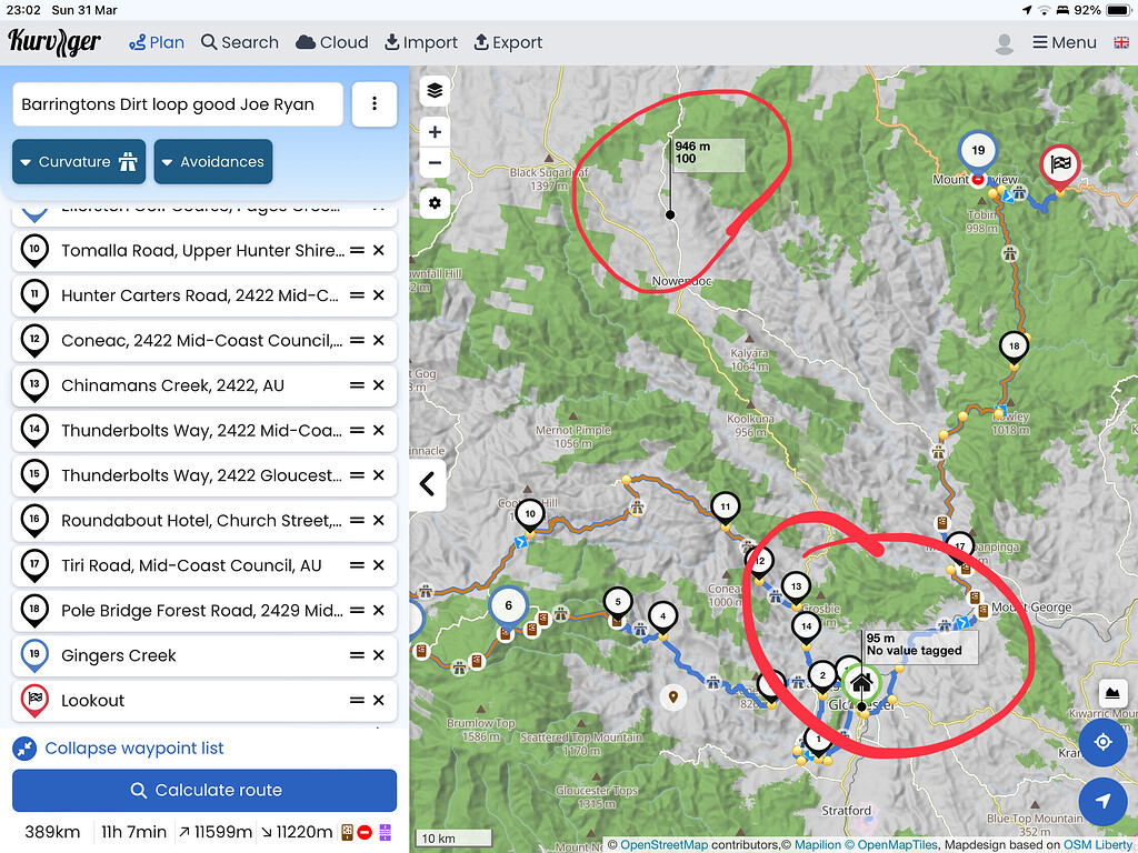 Route Planning Segment artifacts IOS Beta - Route planning - Kurviger Forum